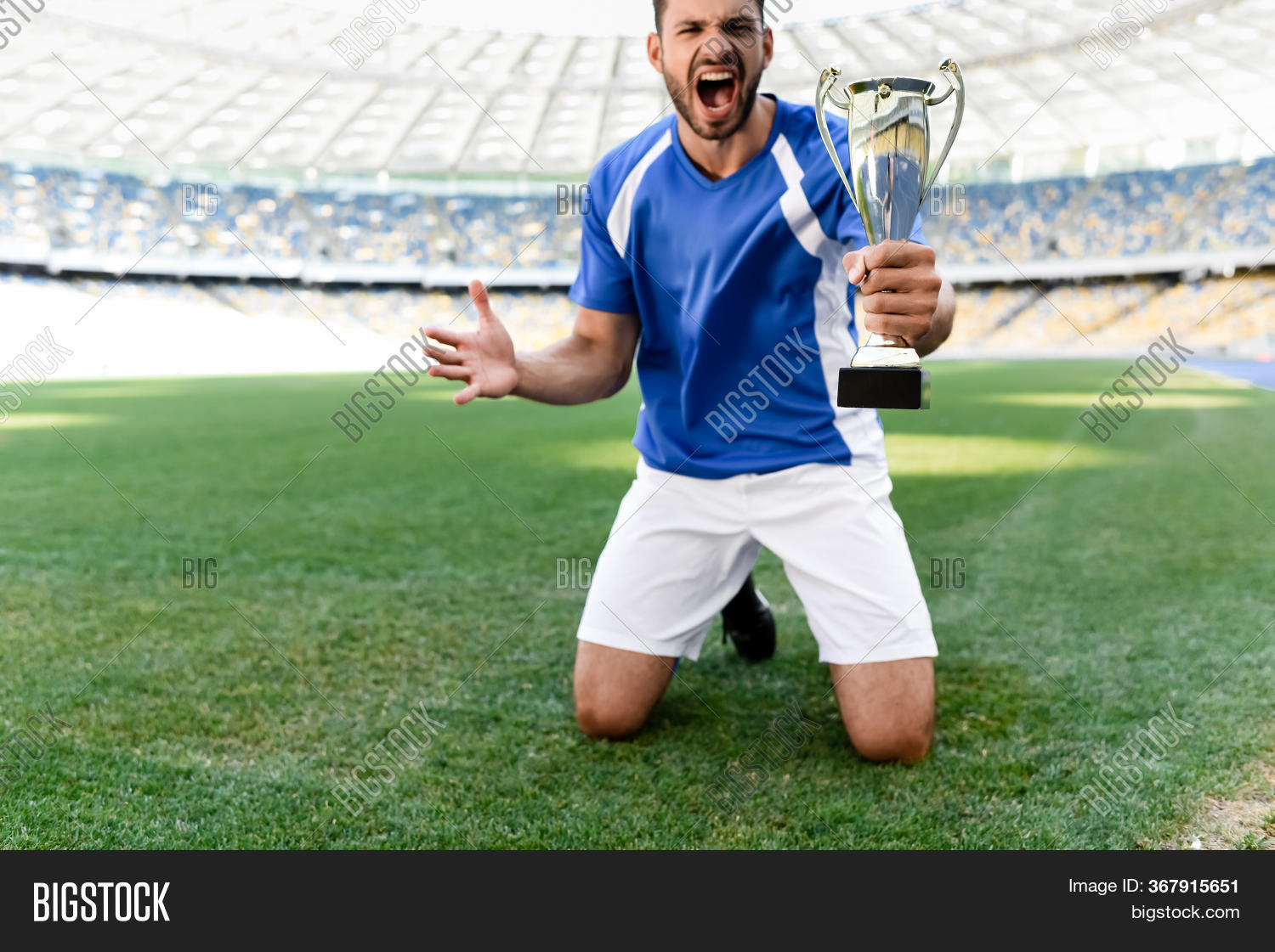 Soccer Player Blue Image & Photo (Free Trial) | Bigstock