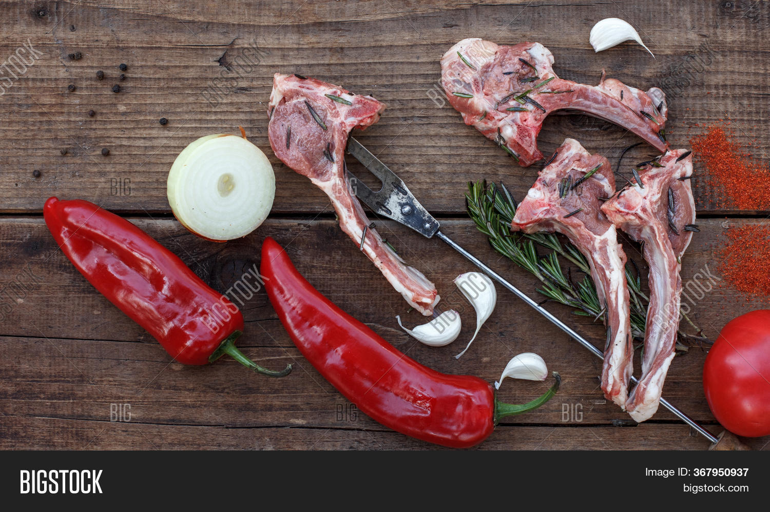 Lamb Raw Barbecue Ribs Image & Photo (Free Trial) | Bigstock