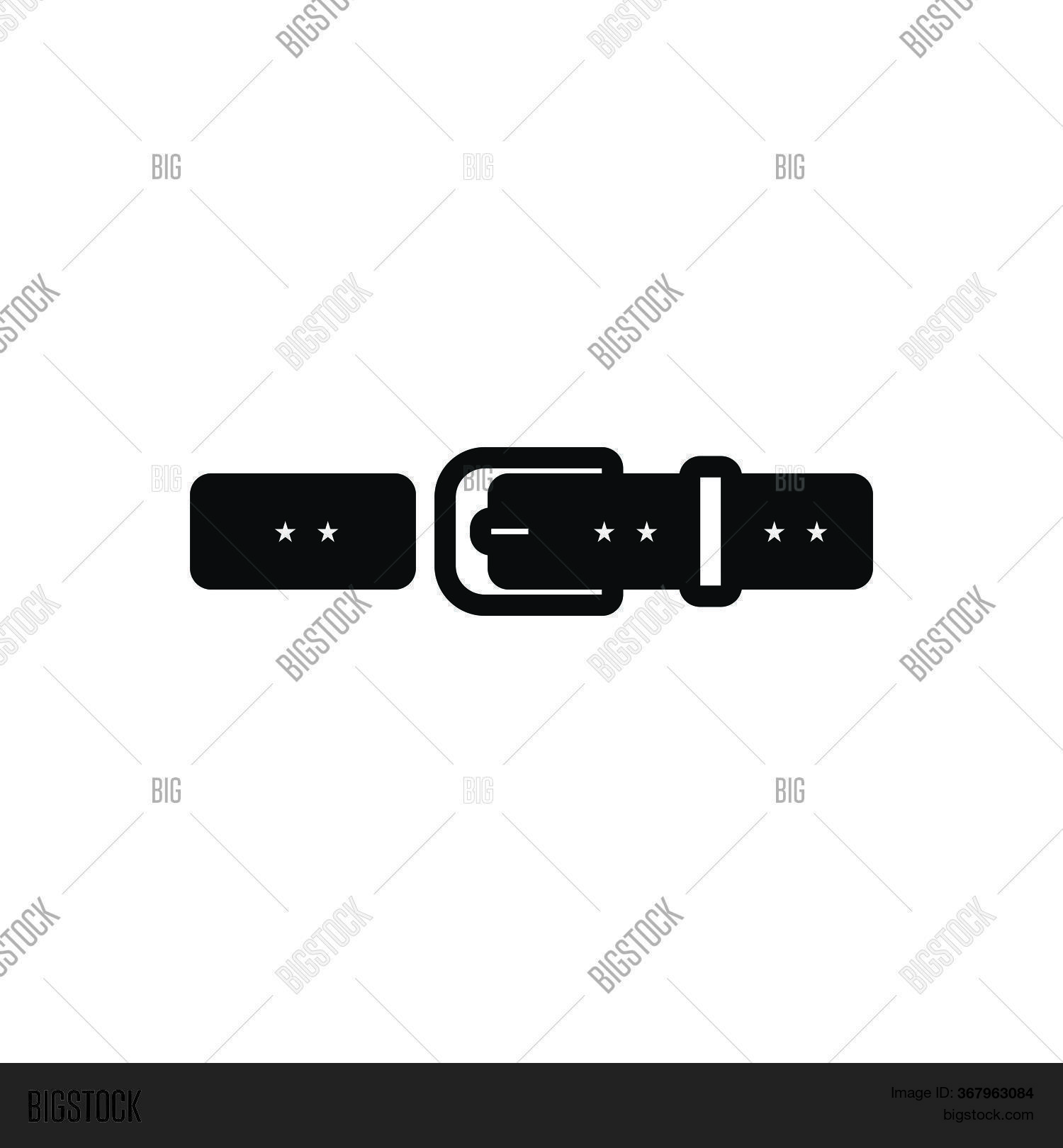 Black Solid Icon Belt Vector & Photo (Free Trial) | Bigstock