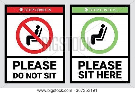 Please Do Not Sit Sit Vector & Photo (Free Trial) | Bigstock