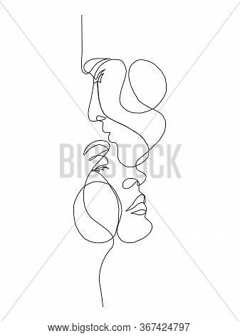 Two Faces, Continuous Vector & Photo (Free Trial) | Bigstock