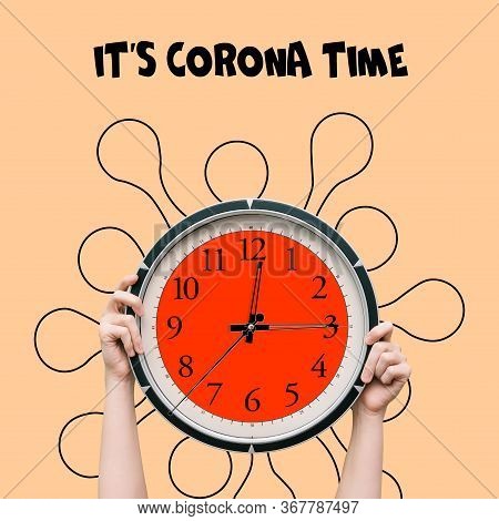 Wall Clock Coronavirus Image & Photo (Free Trial) | Bigstock