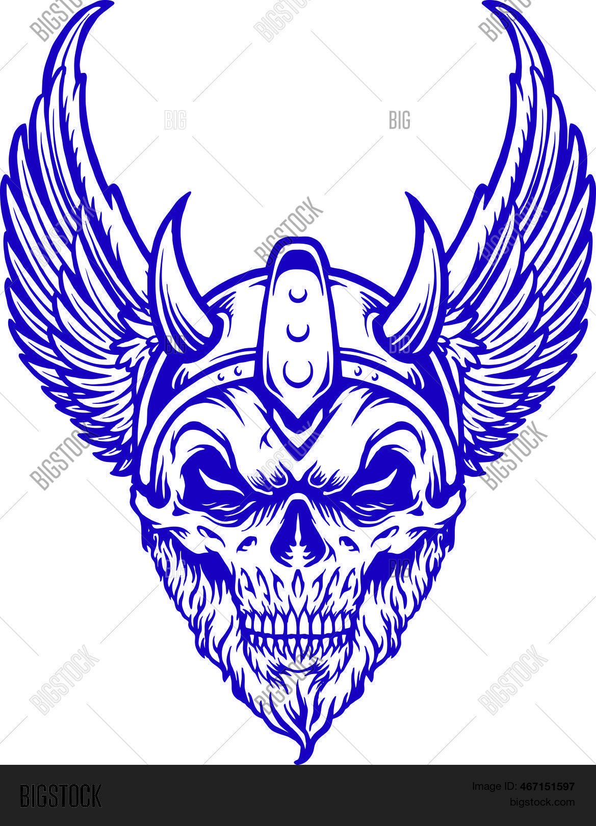 Viking Warrior Head Vector & Photo (Free Trial) | Bigstock
