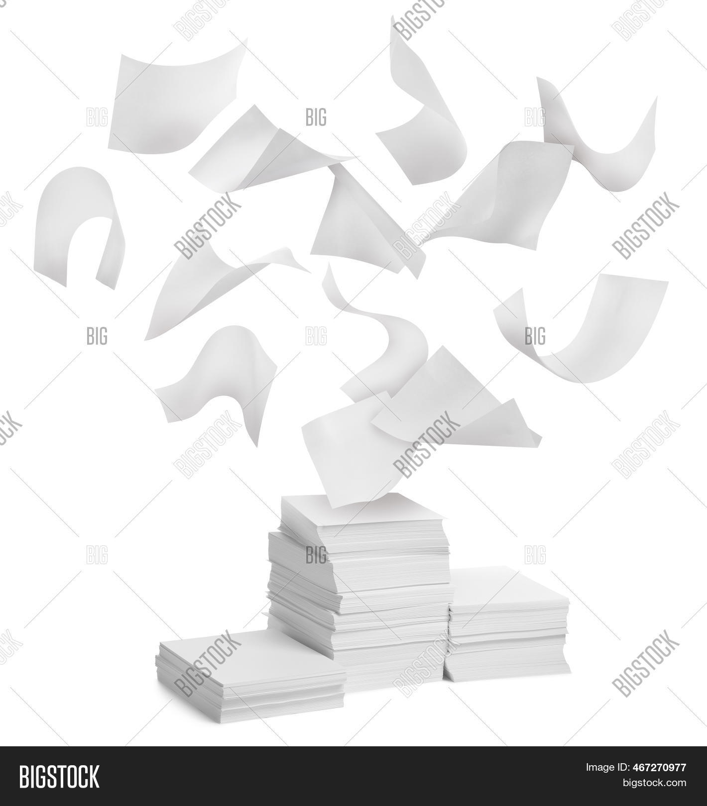 Sheets Paper Falling Image & Photo (Free Trial) | Bigstock