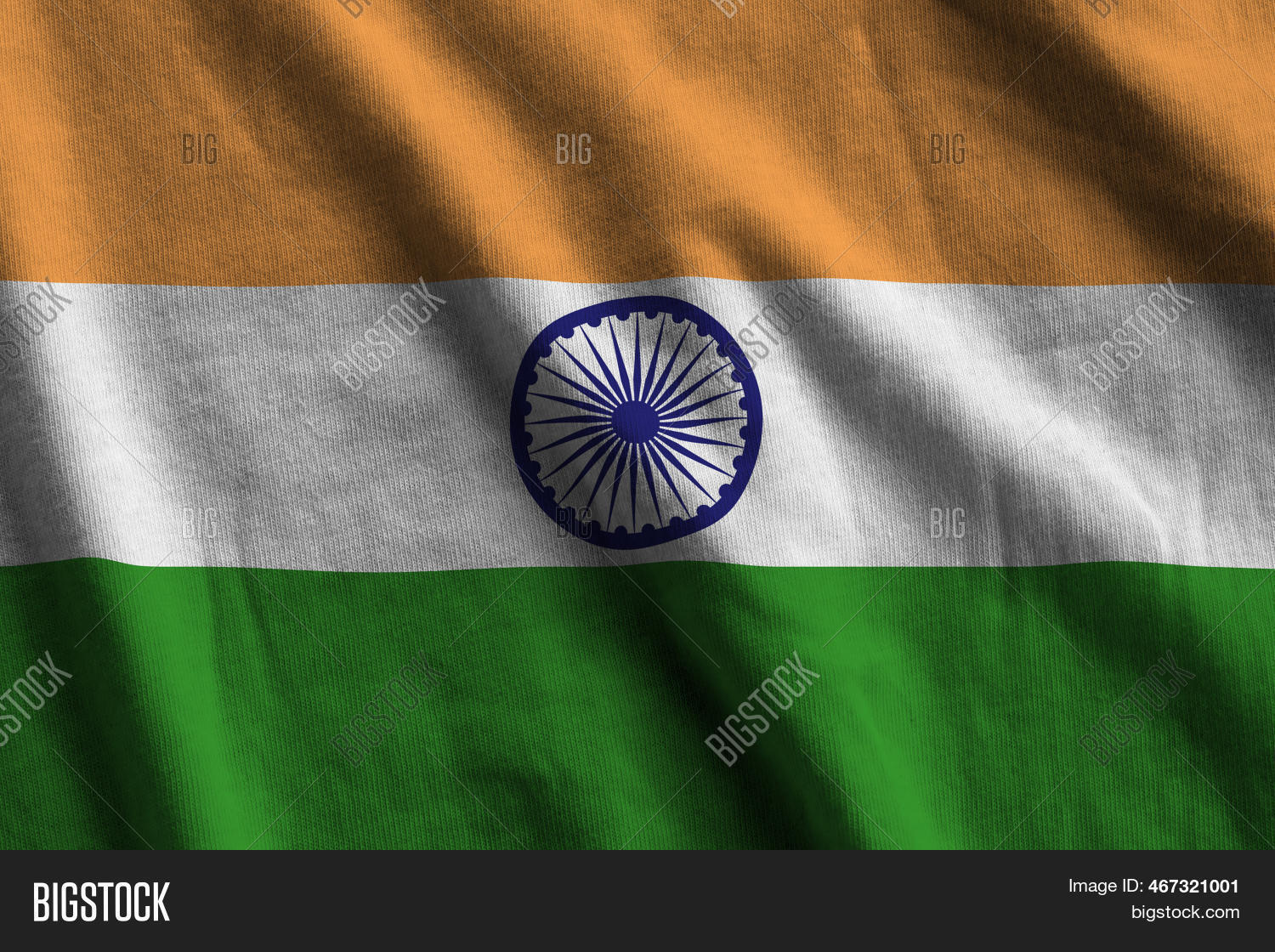 India Flag Big Folds Image & Photo (Free Trial) | Bigstock