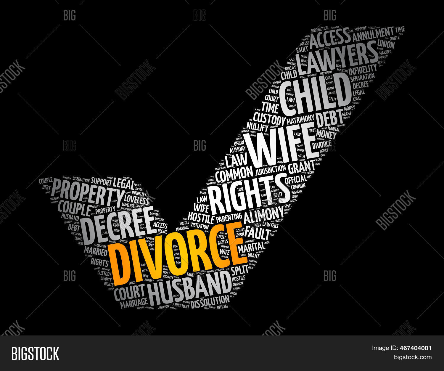 Divorce Check Mark Image & Photo (Free Trial) | Bigstock