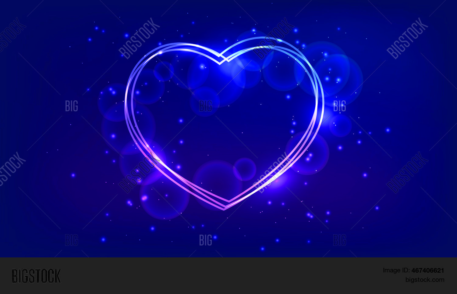 Neon Frame Heart Form Vector & Photo (Free Trial) | Bigstock