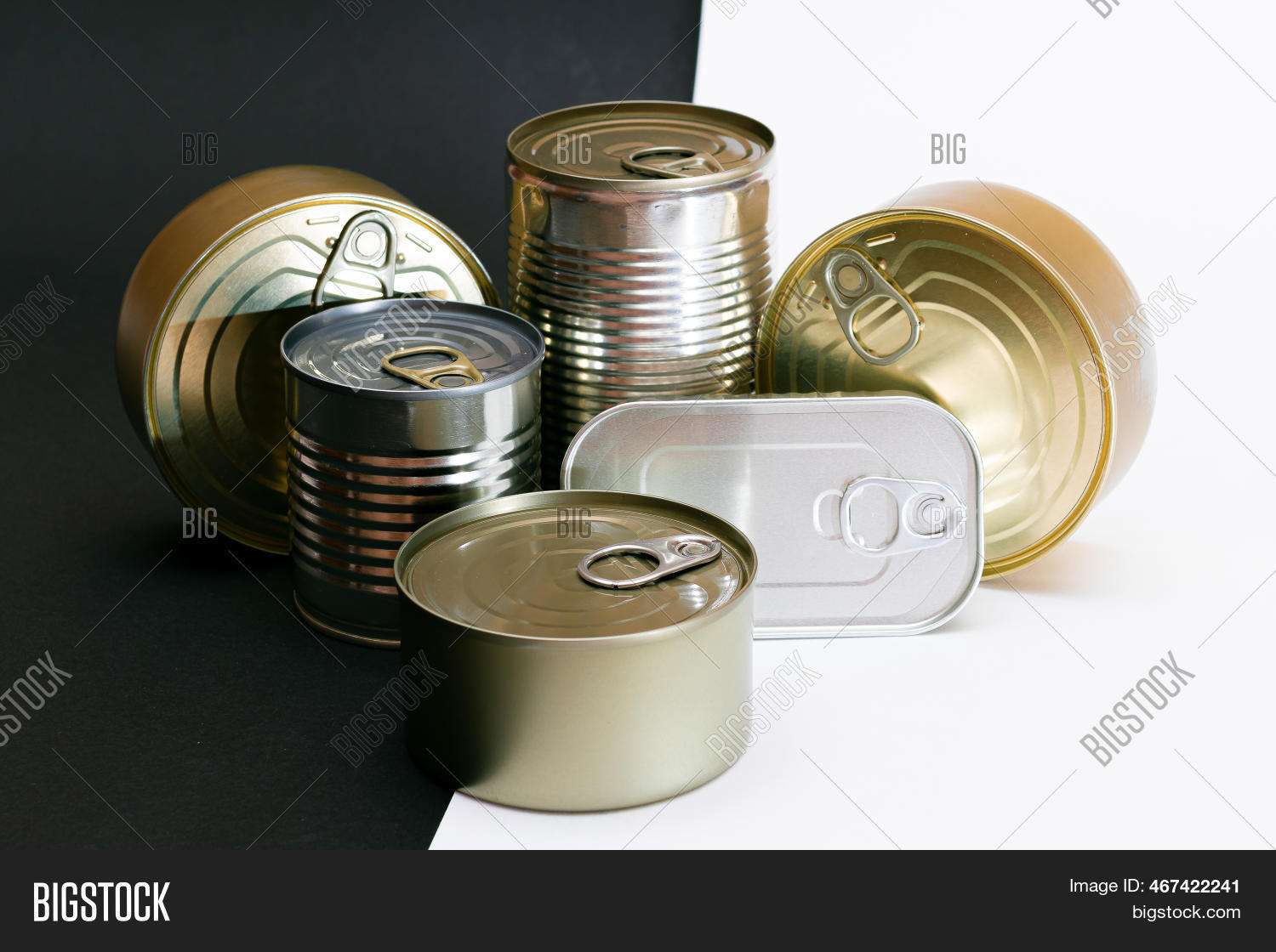 Group Stacked Tin Cans Image & Photo (Free Trial) | Bigstock