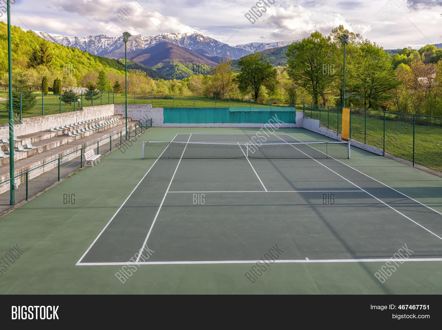 Tennis Court. Trees Image & Photo (Free Trial) | Bigstock