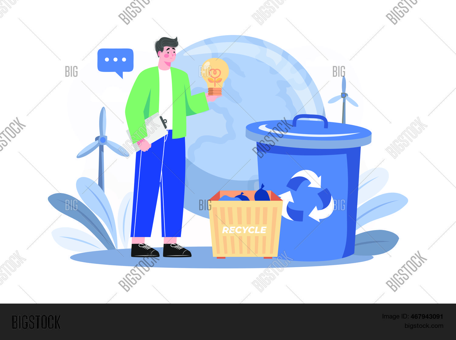 Waste Recycling Vector & Photo (Free Trial) | Bigstock