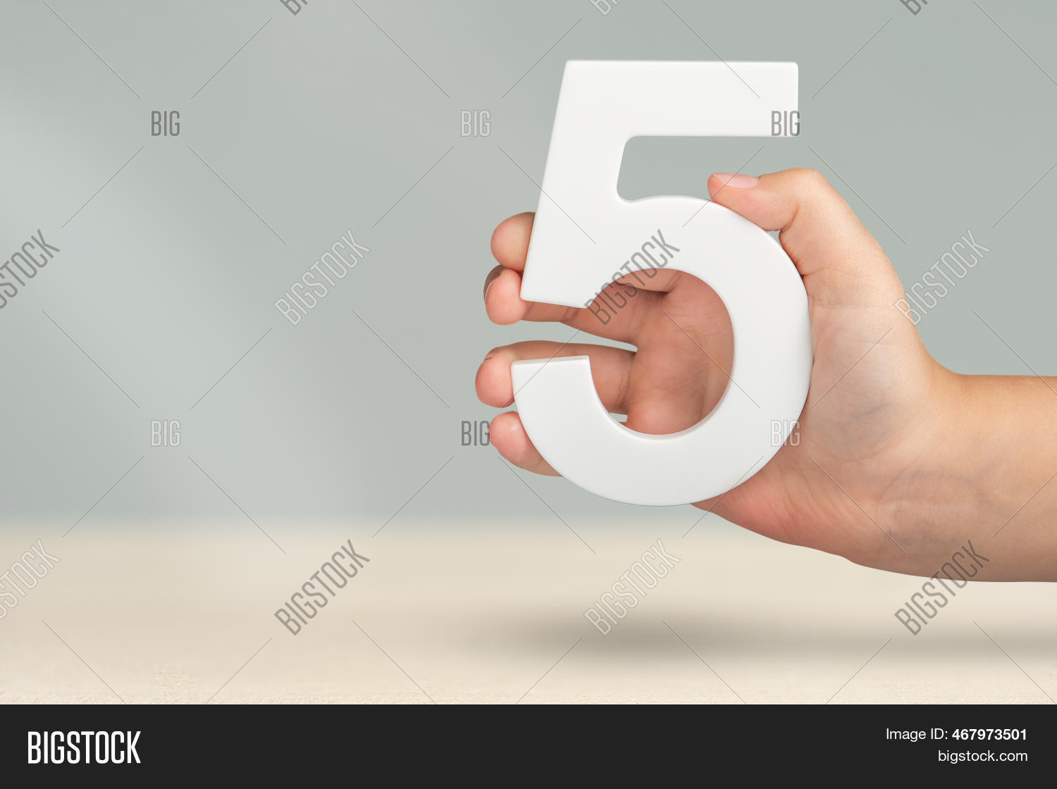 Number Five Hand. Hand Image & Photo (Free Trial) | Bigstock