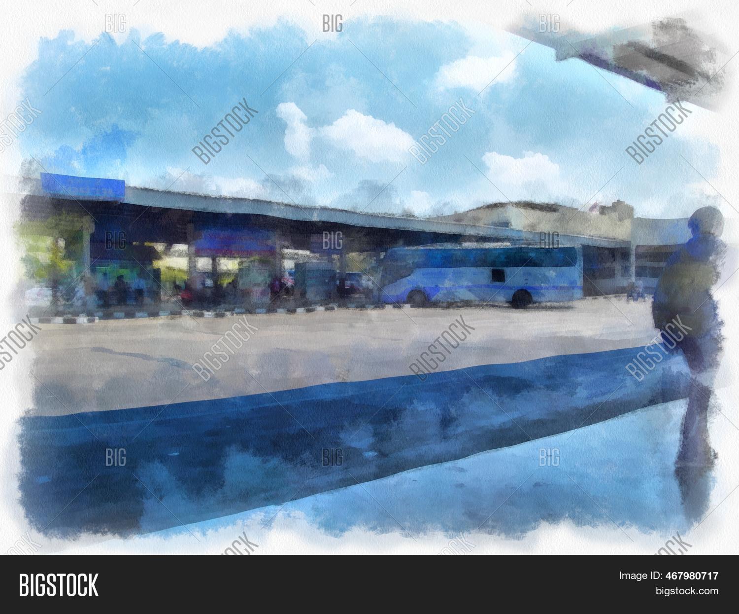 Bus Station Landscape Image & Photo (Free Trial) | Bigstock