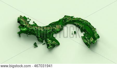 Panama Topographic Map Image & Photo (Free Trial) | Bigstock