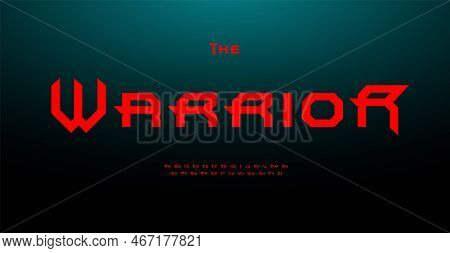 Warrior Font Alphabet Vector & Photo (Free Trial) | Bigstock