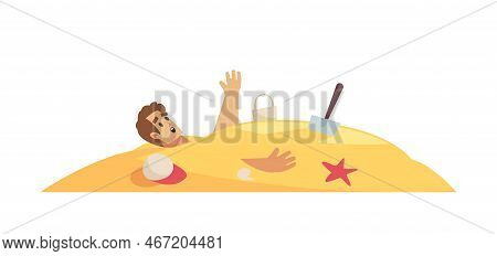 Man Buried Sand On Vector & Photo (Free Trial) | Bigstock