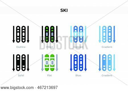 Ski Icons Different Vector & Photo (Free Trial) | Bigstock