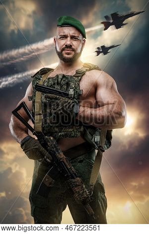 Muscular Soldier Rifle Image & Photo (Free Trial) | Bigstock