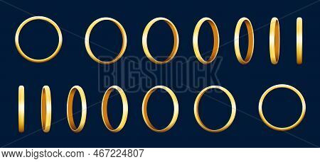 3d Golden Ring Rotate Vector & Photo (Free Trial) | Bigstock