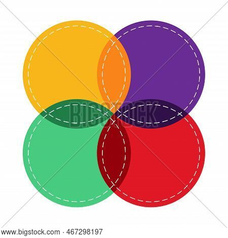 Venn Diagram 4 Circle Vector & Photo (Free Trial) | Bigstock