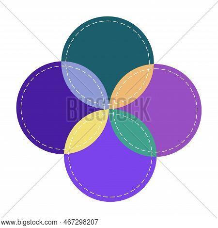Venn Diagram 4 Circle Vector & Photo (Free Trial) | Bigstock