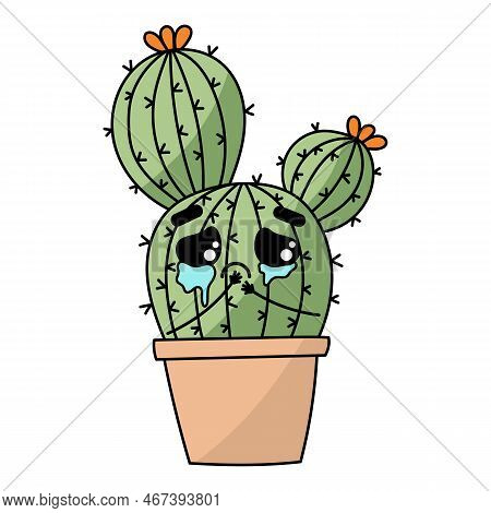Cute Sad Cry vector en foto (gratis proefversie) | Bigstock
