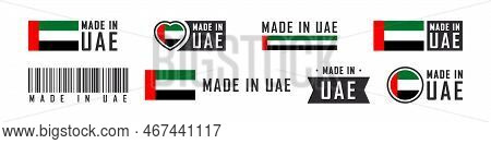 Made Uae Logo Labels Vector & Photo (Free Trial) | Bigstock