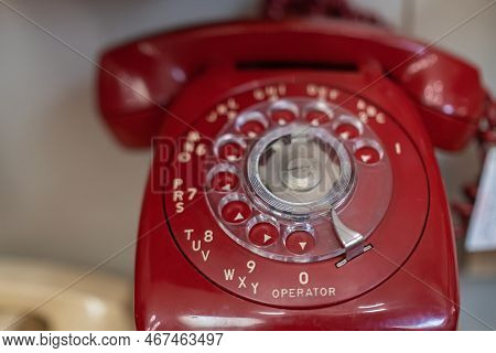 Vintage Telephone. Red Image & Photo (Free Trial) | Bigstock