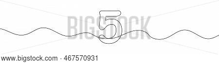 Number 5 Continuous Vector & Photo (Free Trial) | Bigstock