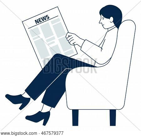 Someone Reading A Newspaper Clipart