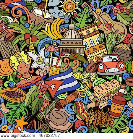 Cartoon Doodles Cuba Vector & Photo (Free Trial) | Bigstock