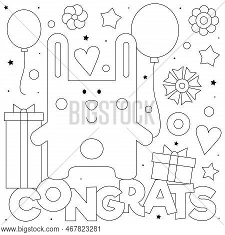 Congrats. Coloring Vector & Photo (Free Trial) | Bigstock