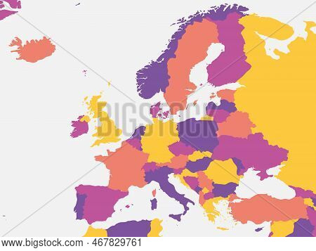 Europe Blank Map. Vector & Photo (Free Trial) | Bigstock