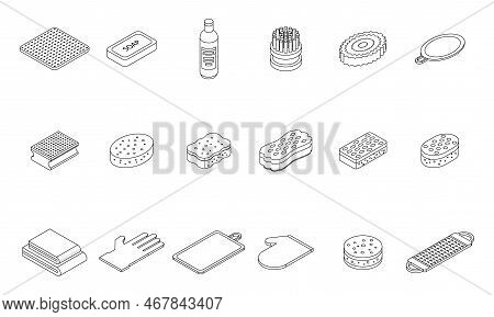 Washcloth Icons Set. Vector & Photo (Free Trial) | Bigstock