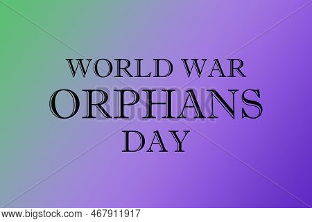 World War Orphans Day Image & Photo (Free Trial) | Bigstock