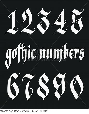 Gothic Style Numbers Vector & Photo (Free Trial) | Bigstock