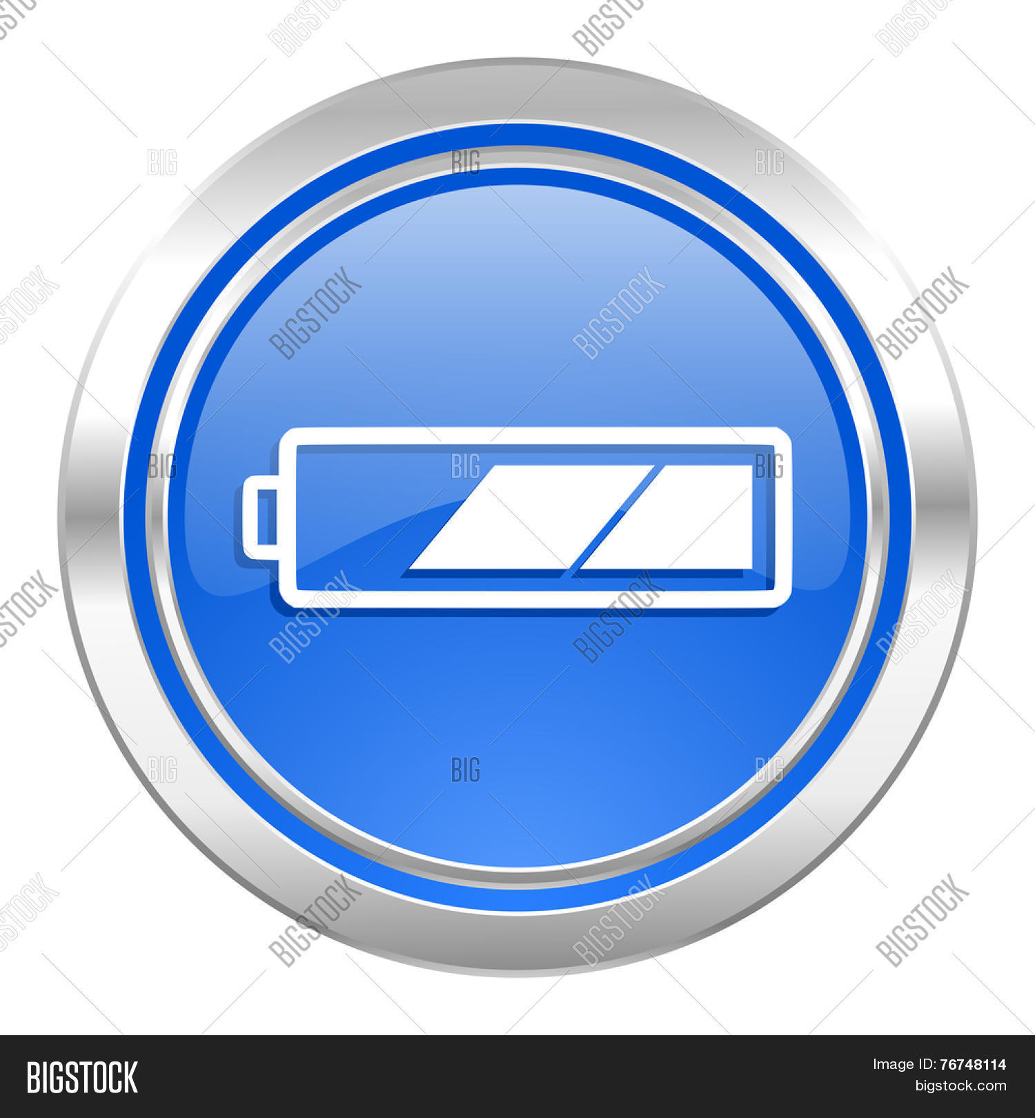 Battery Icon, Blue Image & Photo (Free Trial) | Bigstock