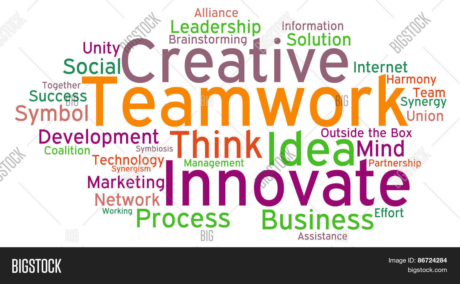 Teamwork Cloud Shaped Image & Photo (Free Trial) | Bigstock