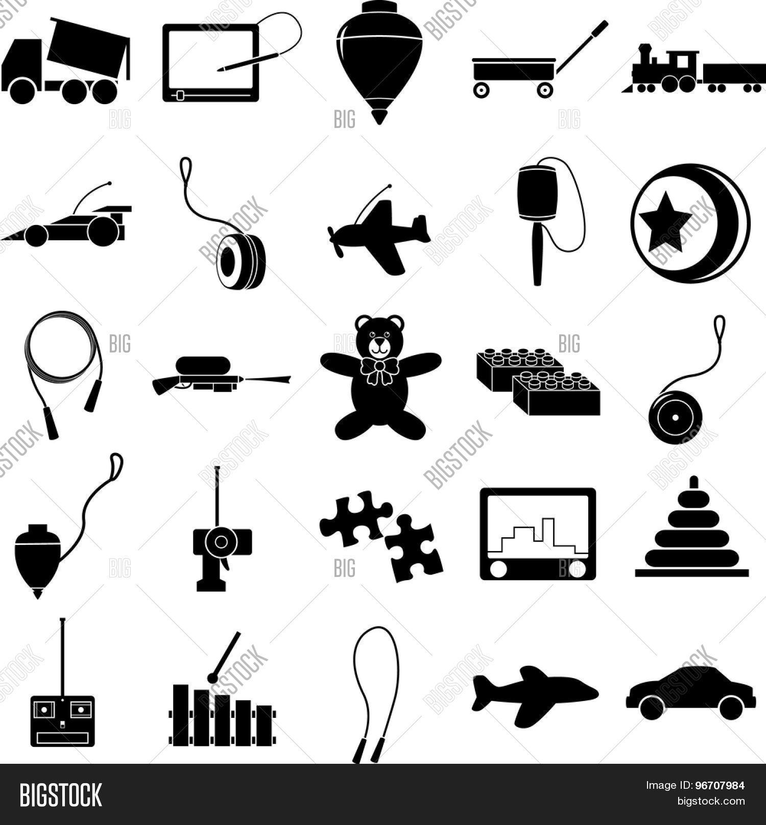 Toys Symbols Set Vector & Photo (Free Trial) | Bigstock