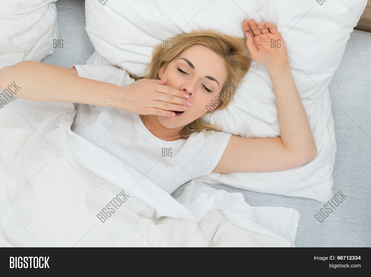 Woman Yawning Bedroom Image & Photo (Free Trial) | Bigstock