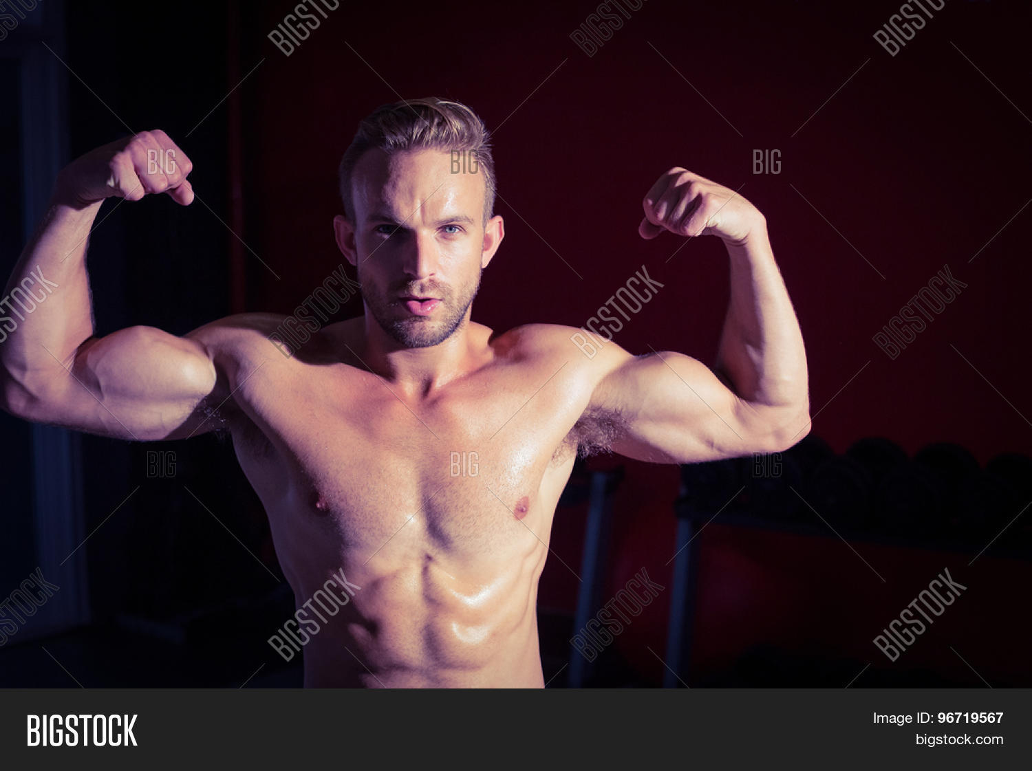 Muscular Man Flexing Image & Photo (Free Trial) | Bigstock