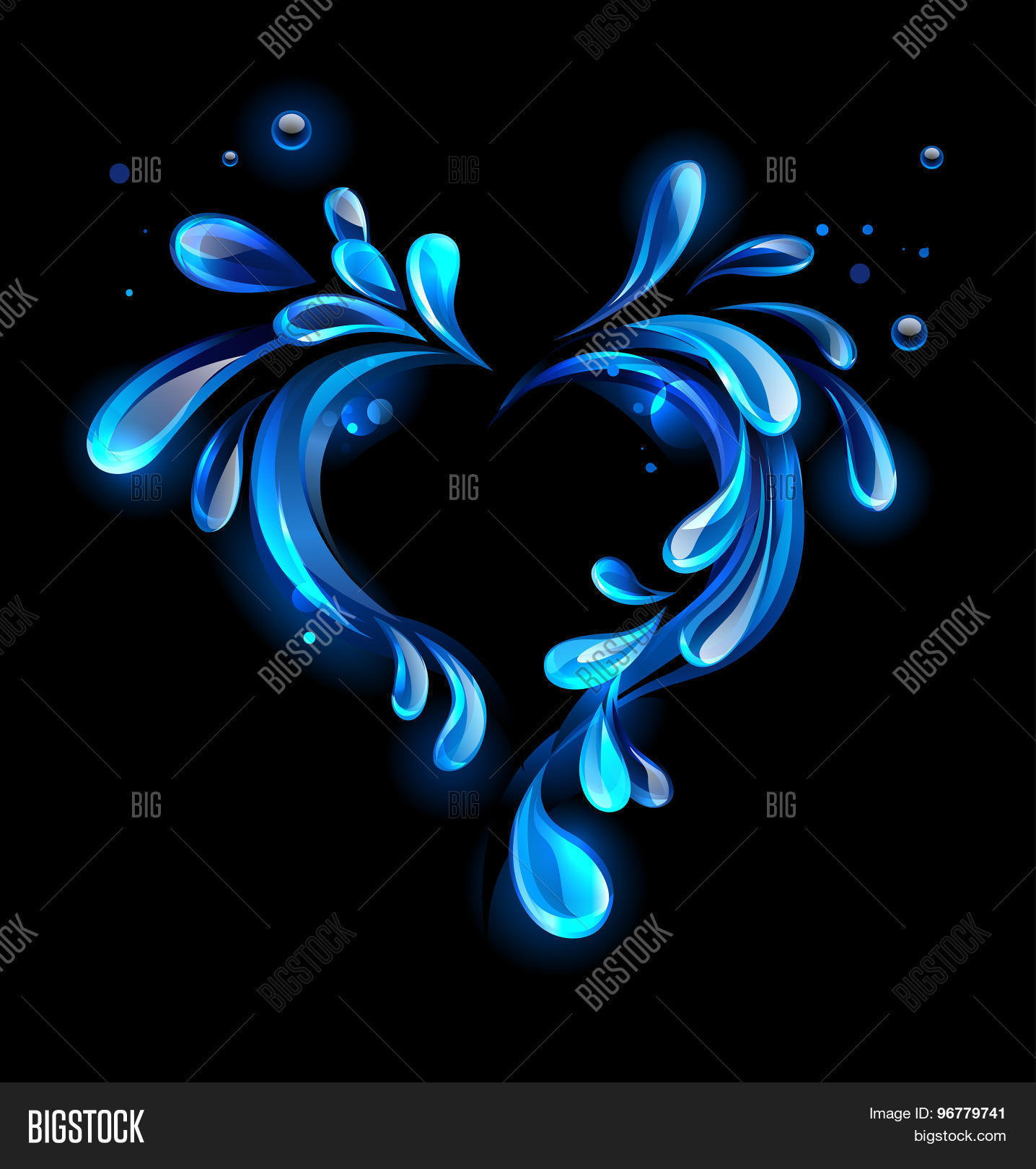 Water Heart Vector & Photo (Free Trial) | Bigstock