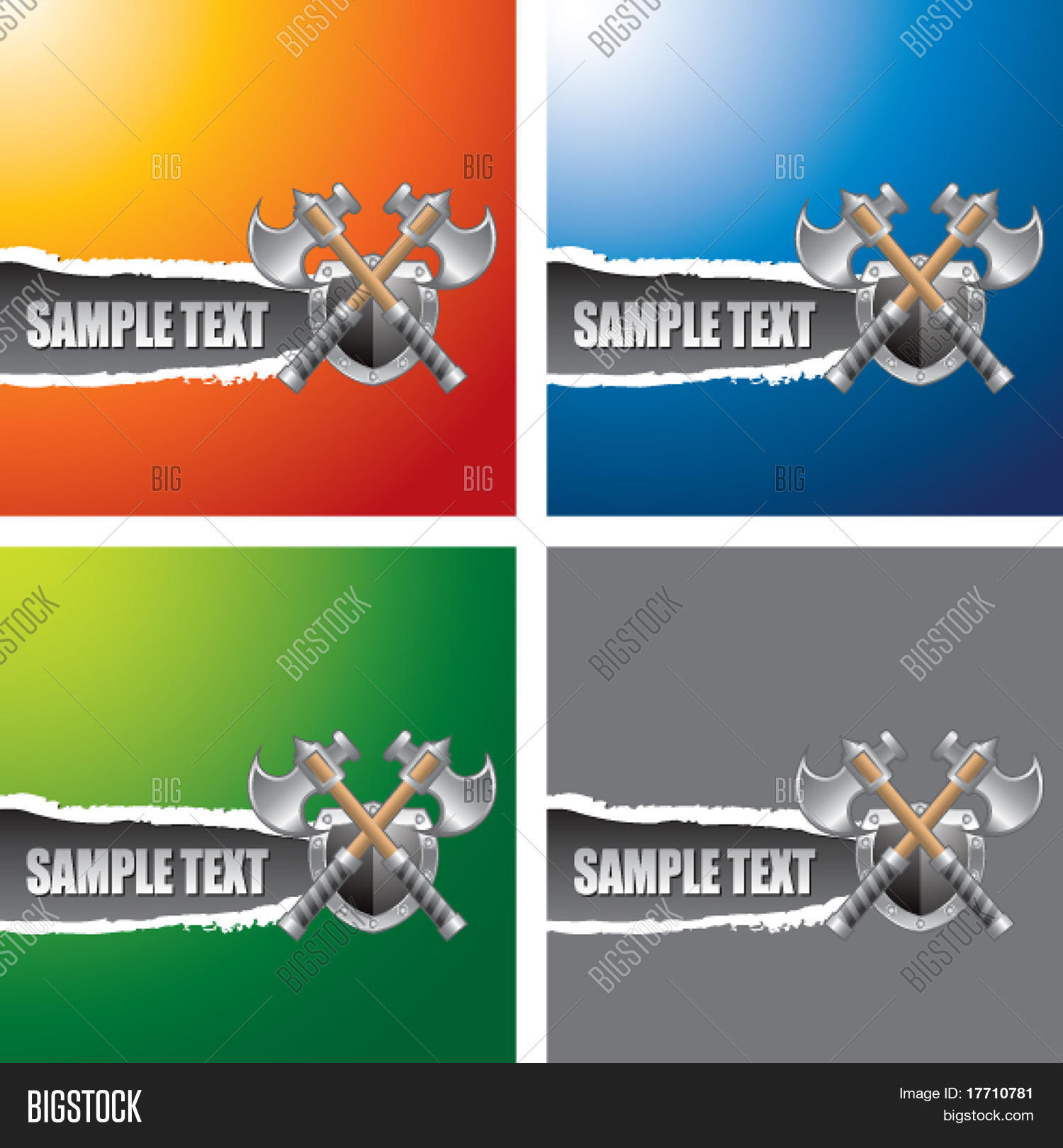 Crossed Axes Colored Vector & Photo (Free Trial) | Bigstock