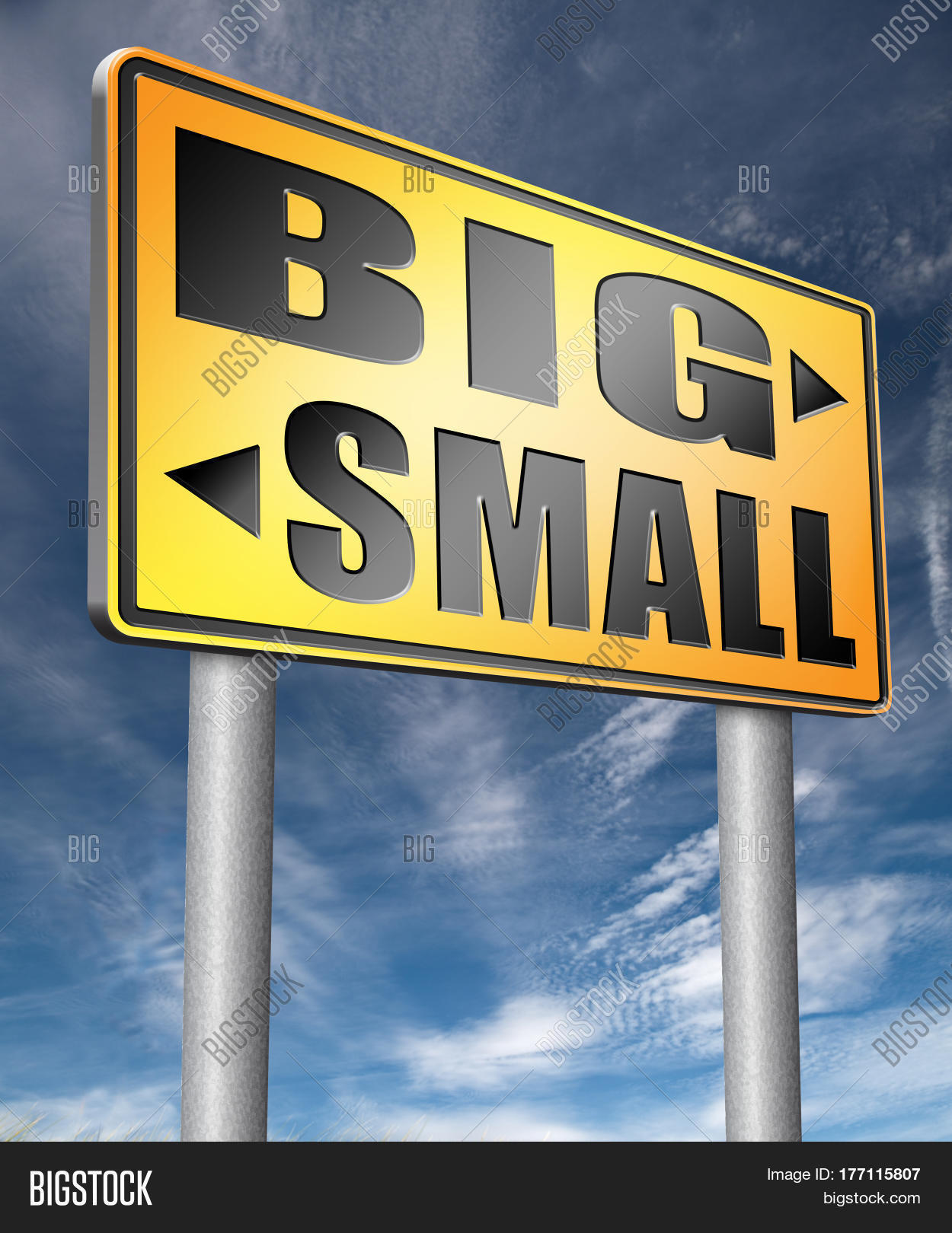 Big Small Size Matters Image & Photo (Free Trial) | Bigstock