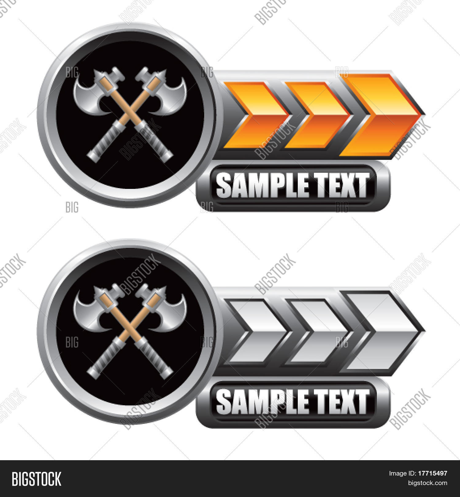 Crossed Axes Gold Vector & Photo (Free Trial) | Bigstock