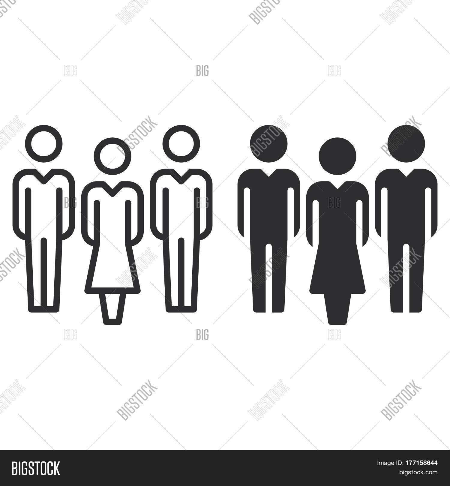 People Team Line Vector & Photo (Free Trial) | Bigstock