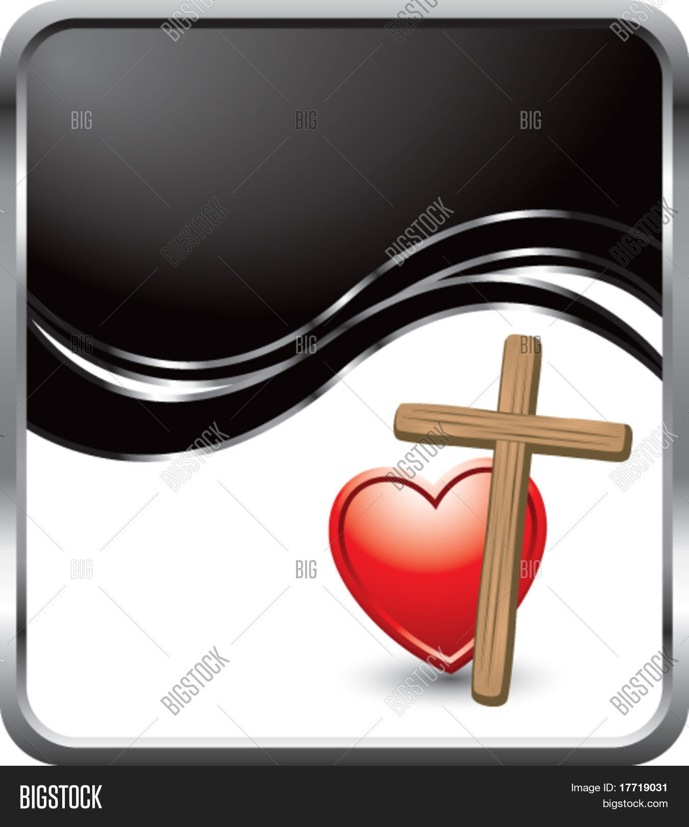 Tilted Cross Heart Vector & Photo (Free Trial) | Bigstock