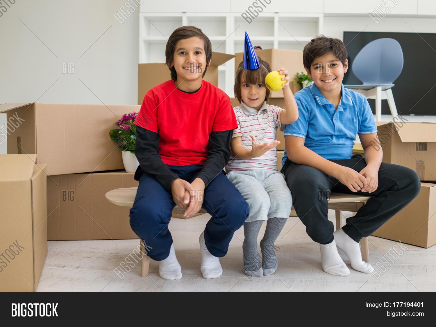 Happy Kids Boxes New Image & Photo (Free Trial) | Bigstock