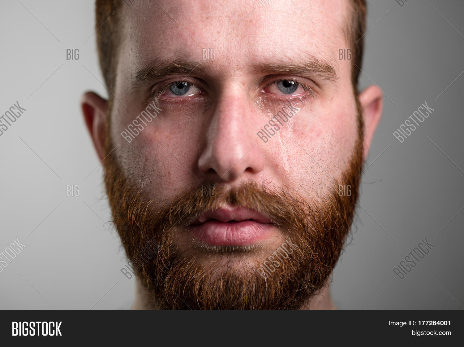 Close Crying Man Red Image & Photo (Free Trial) | Bigstock