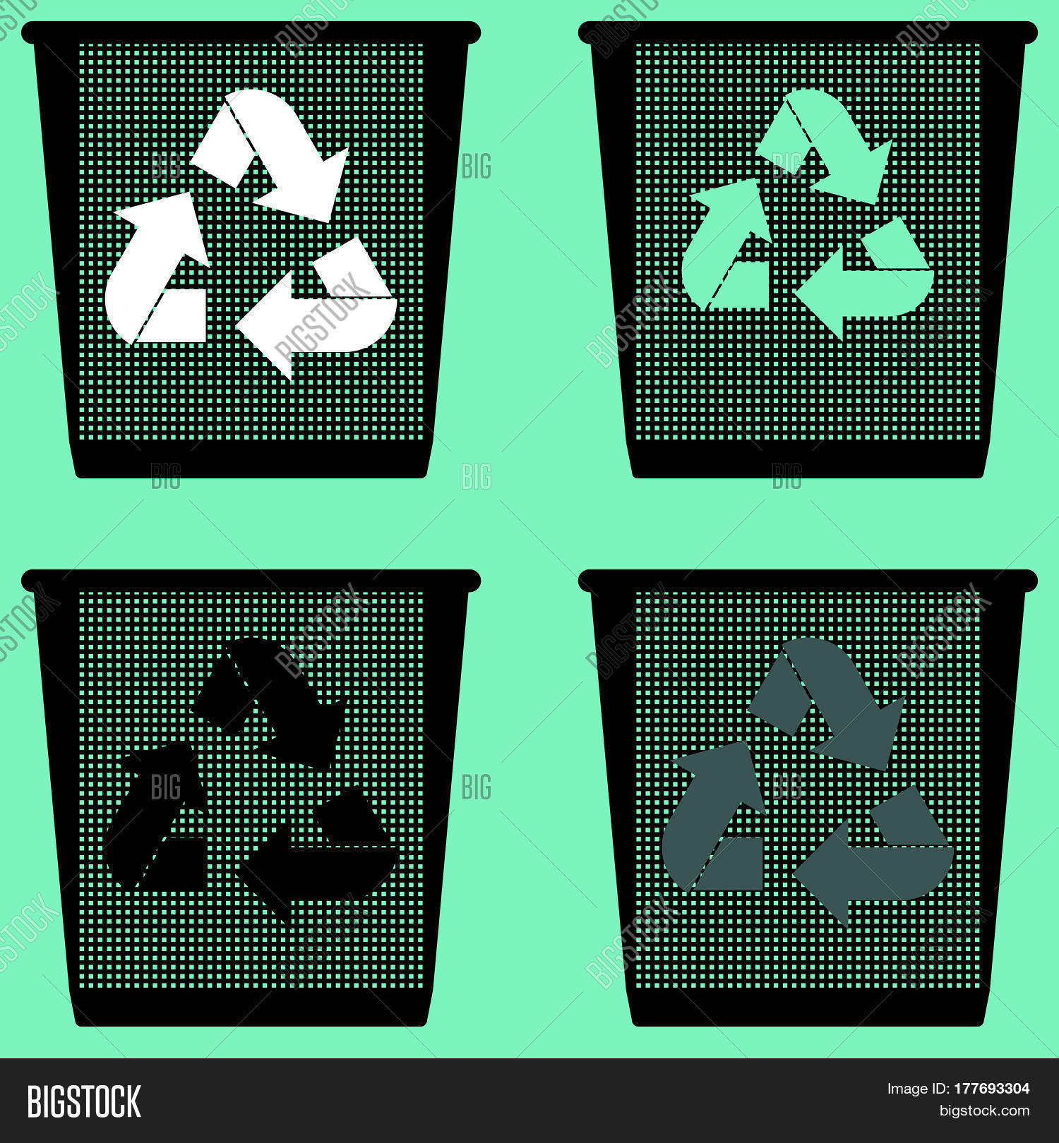 Dustbin Sign Vector & Photo (Free Trial) | Bigstock