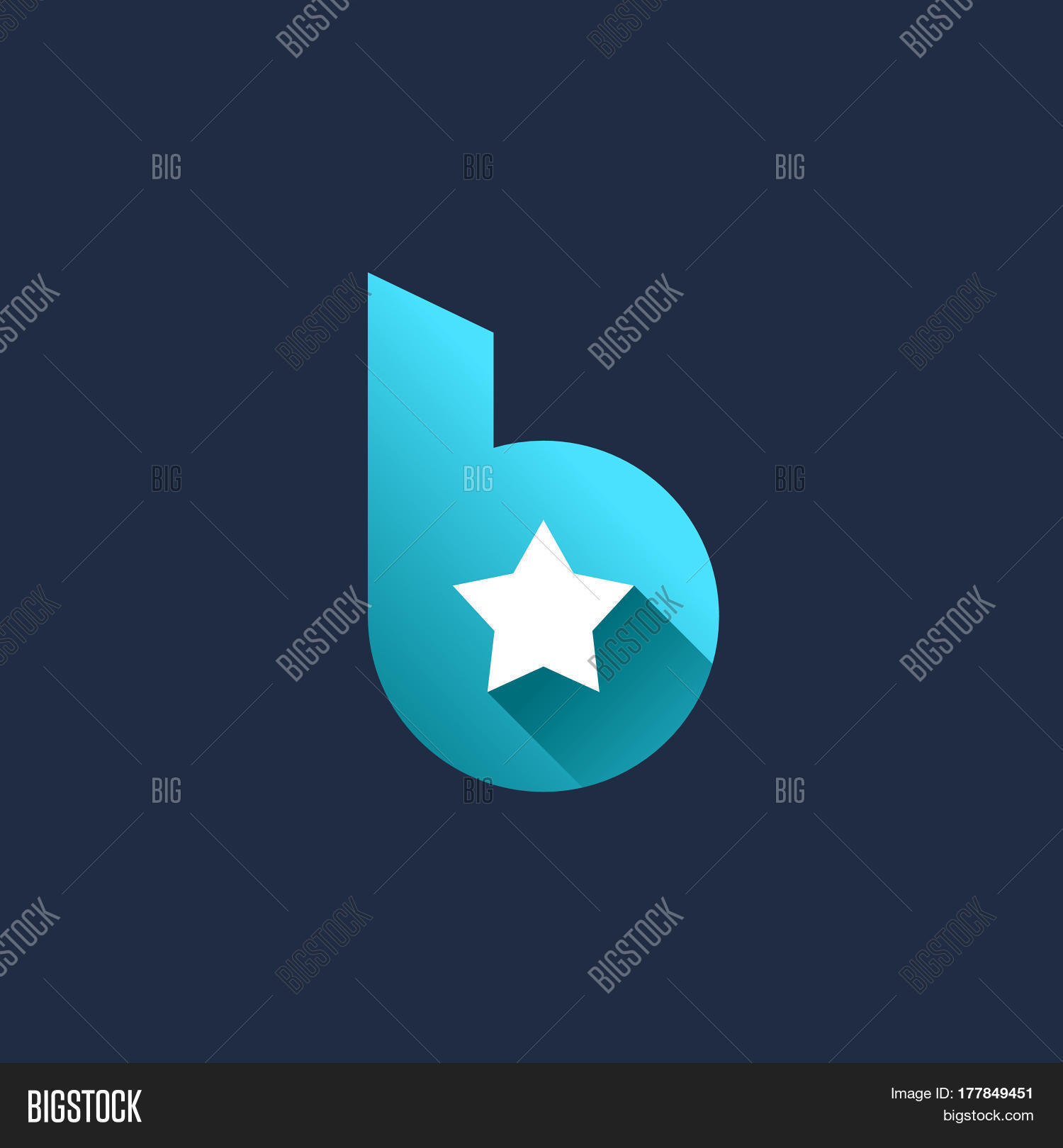 Letter B Star Logo Vector & Photo (Free Trial) | Bigstock